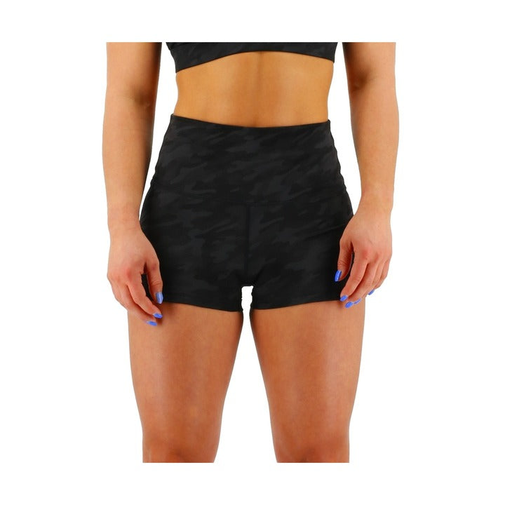 TYR Base Kinetic Women's High-Rise 2 Inch Shorts - Blackout Camo