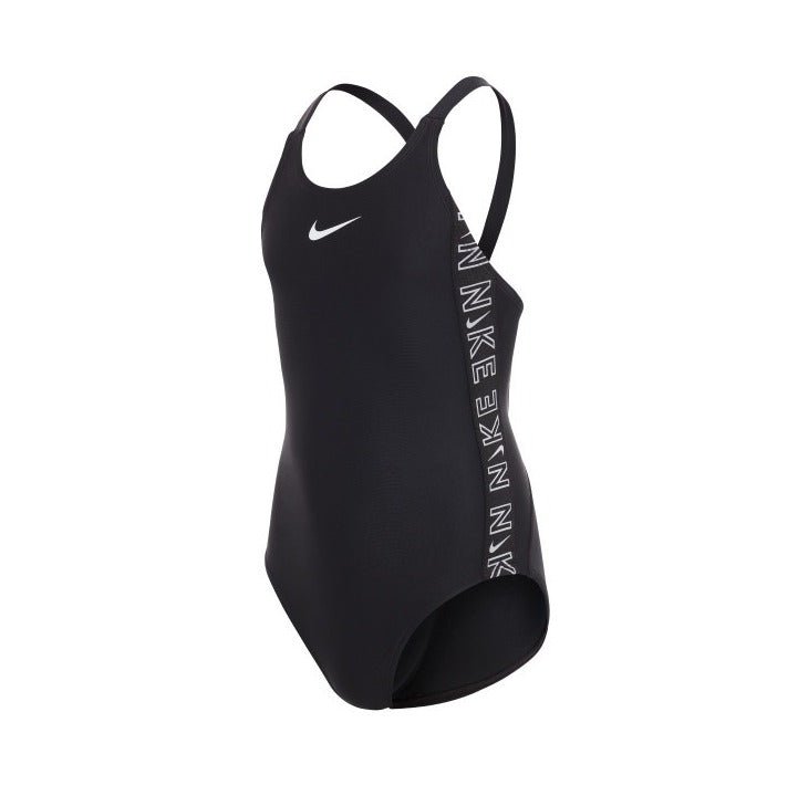 Nike Girls' Logo Tape Logo Tape Fastback One Piece Swimsuit