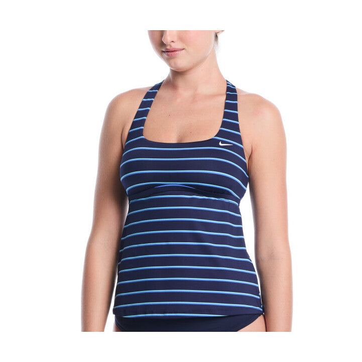 Nike Swim Effortless Preppy Pinstripe Square Neck Tankini