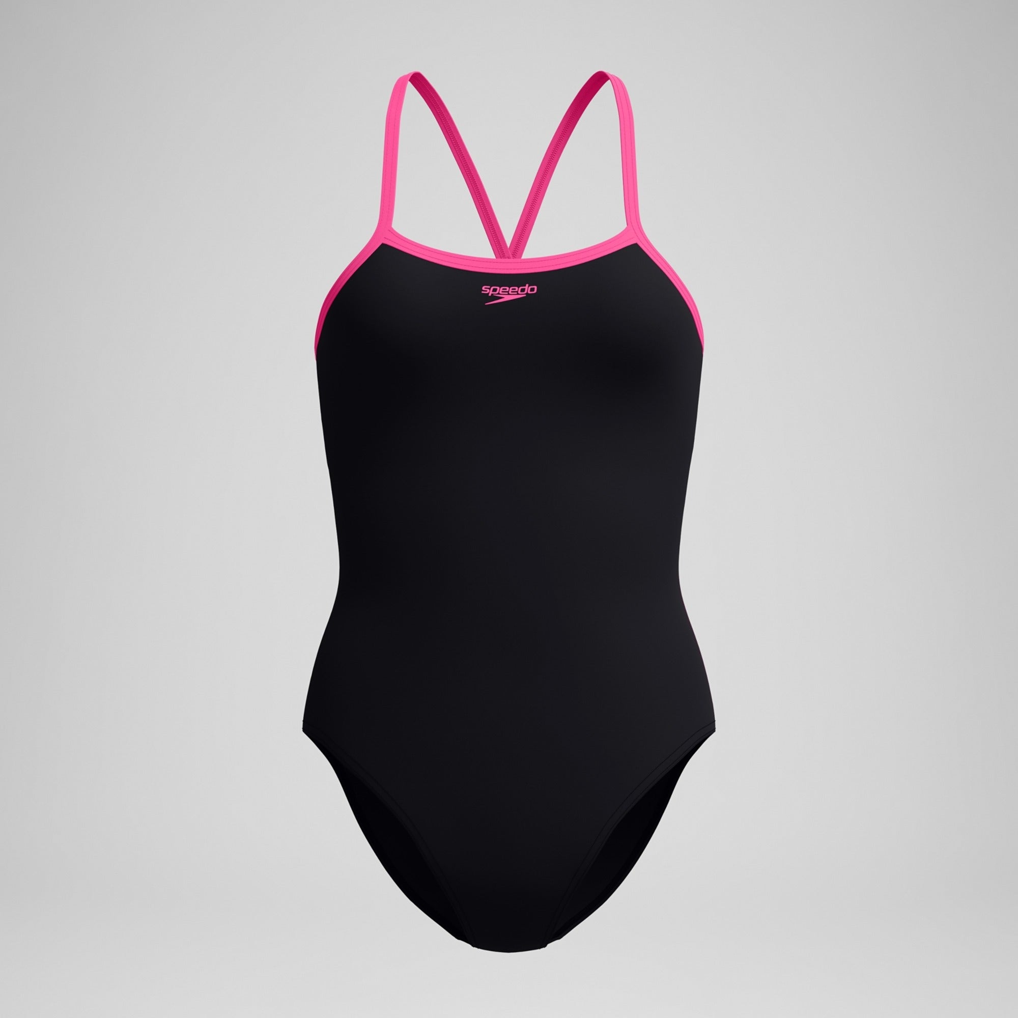 Speedo Women’s Solid Closed Back Hydro Bra One Piece Swimsuit ...