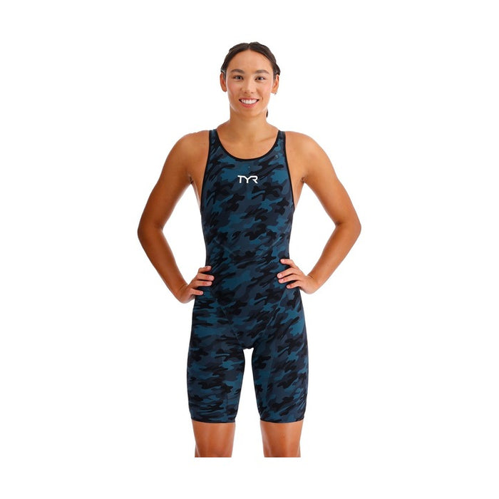TYR Women's Venzo Open Back Swimsuit - Camo Tech Suit — Swim2000