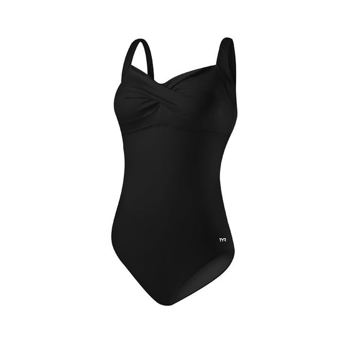 Tyr Solid Durafast Elite Plus Size Twisted Bra Controlfit Female — Swim2000